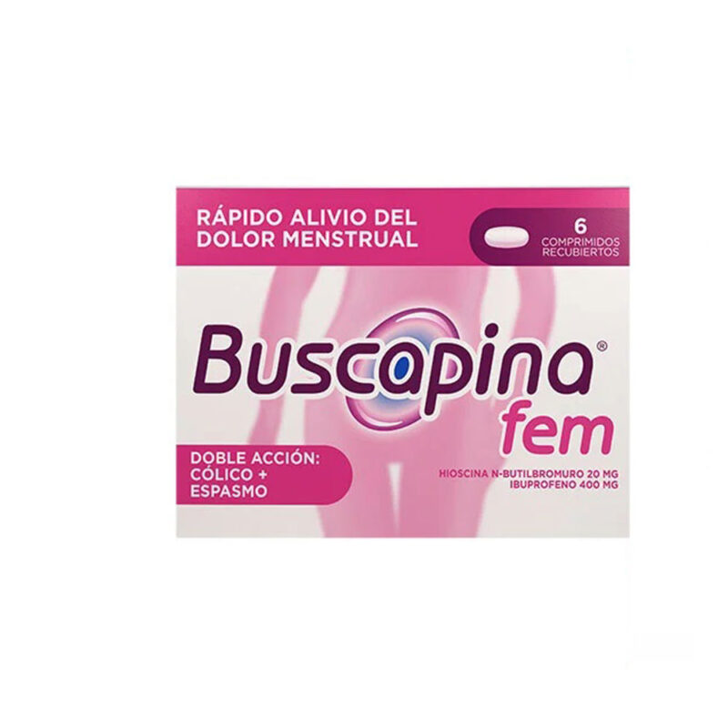 BUSCAPINA FEM X6 COMPRIMIDOS - Casa y Salud Droguerías y Minimarket